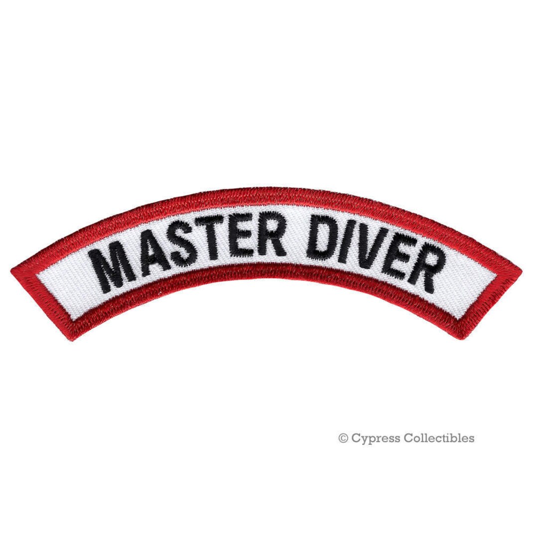 MASTER DIVER Certification Chevron PATCH Scuba Diving Experience Iron ...