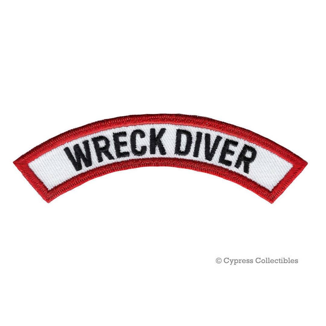WRECK DIVER Certification Chevron PATCH Scuba Diving Experience Iron-on ...
