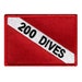 50 Dives DIVER DOWN FLAG Patch Scuba Diving Embroidered Iron-on Applique Emblem - Etsy