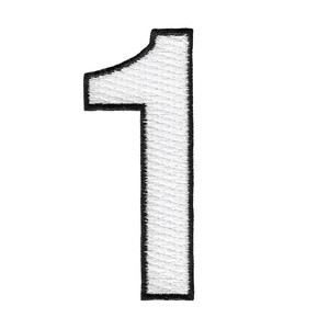 White NUMBERS PATCH Embroidered Iron-on Applique NUMERALS - Etsy