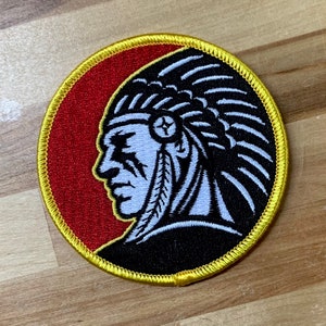 INDIAN CHIEF PATCH Native American Headdress Iron-on Embroidered ...