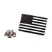Black USA Flag LAPEL PIN Hard Enamel American Military Symbol Emblem ...