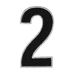 Black NUMBERS PATCH Iron-on Embroidered NUMERALS Applique - Etsy