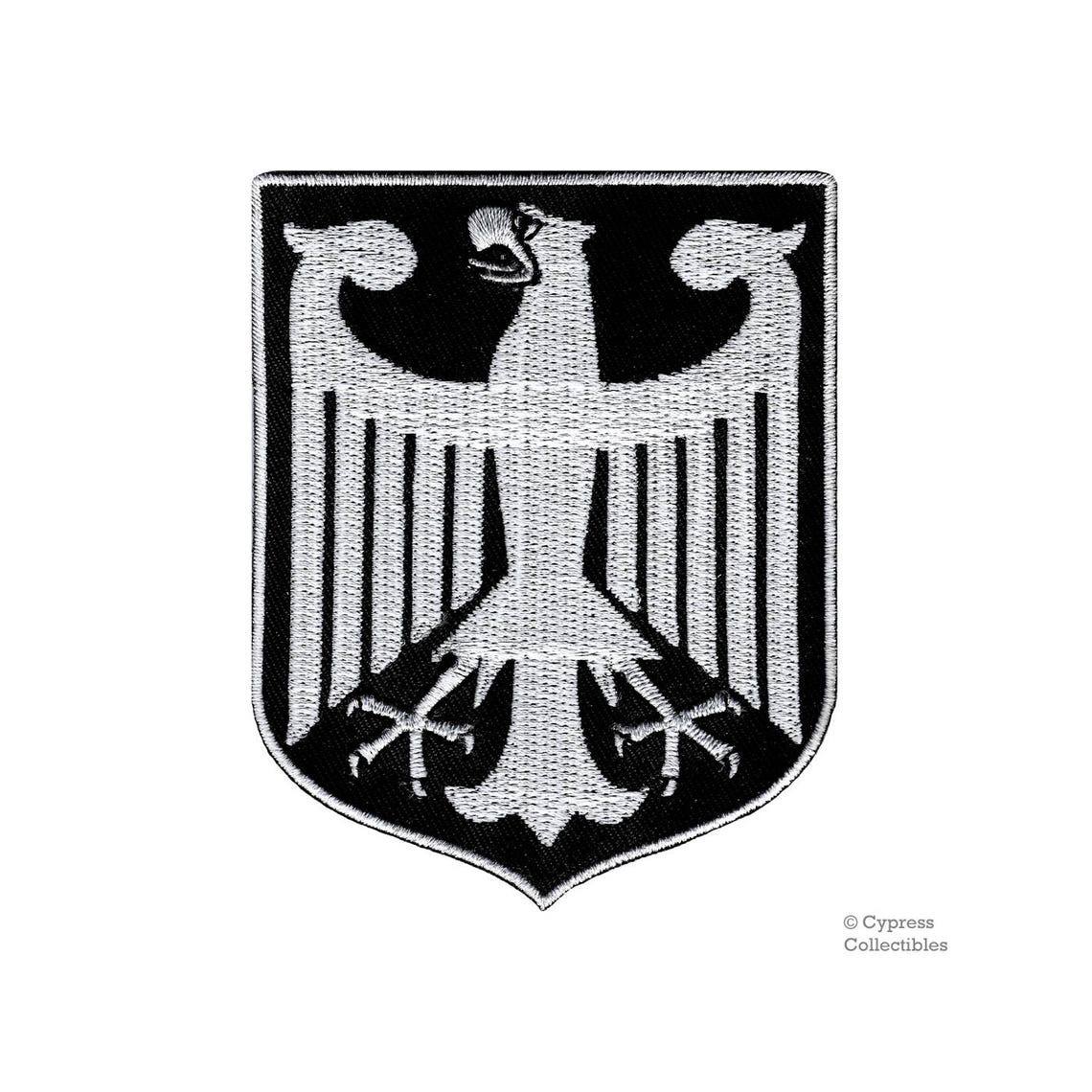 Black GERMANY COAT of ARMS Patch Iron-on Embroidered Applique German ...