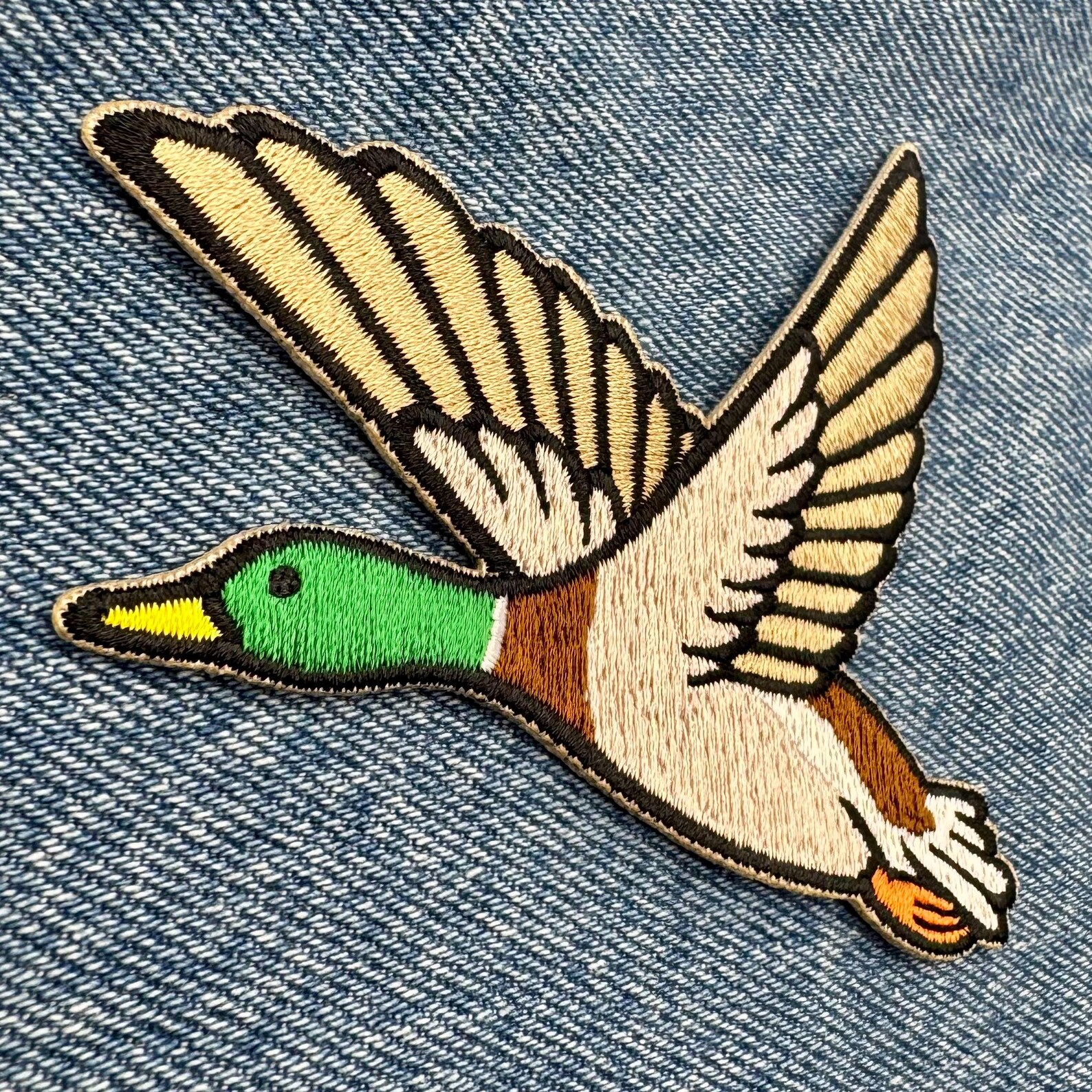 MALLARD DUCK PATCH Iron-on Embroidered Hunting Applique - Etsy
