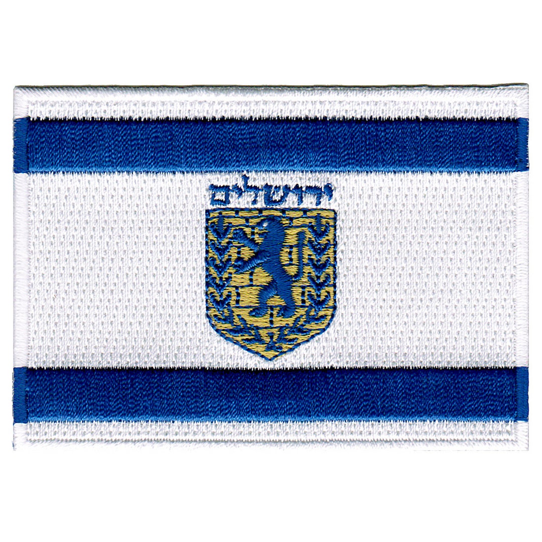 JERUSALEM ISRAEL FLAG Patch Iron-on Embroidered Applique Israeli City ...