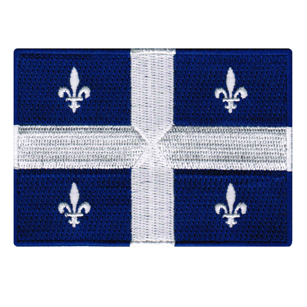 Quebec Flag Patch: Embroidered Iron-on Applique (3.5x2.5-inches) - Etsy