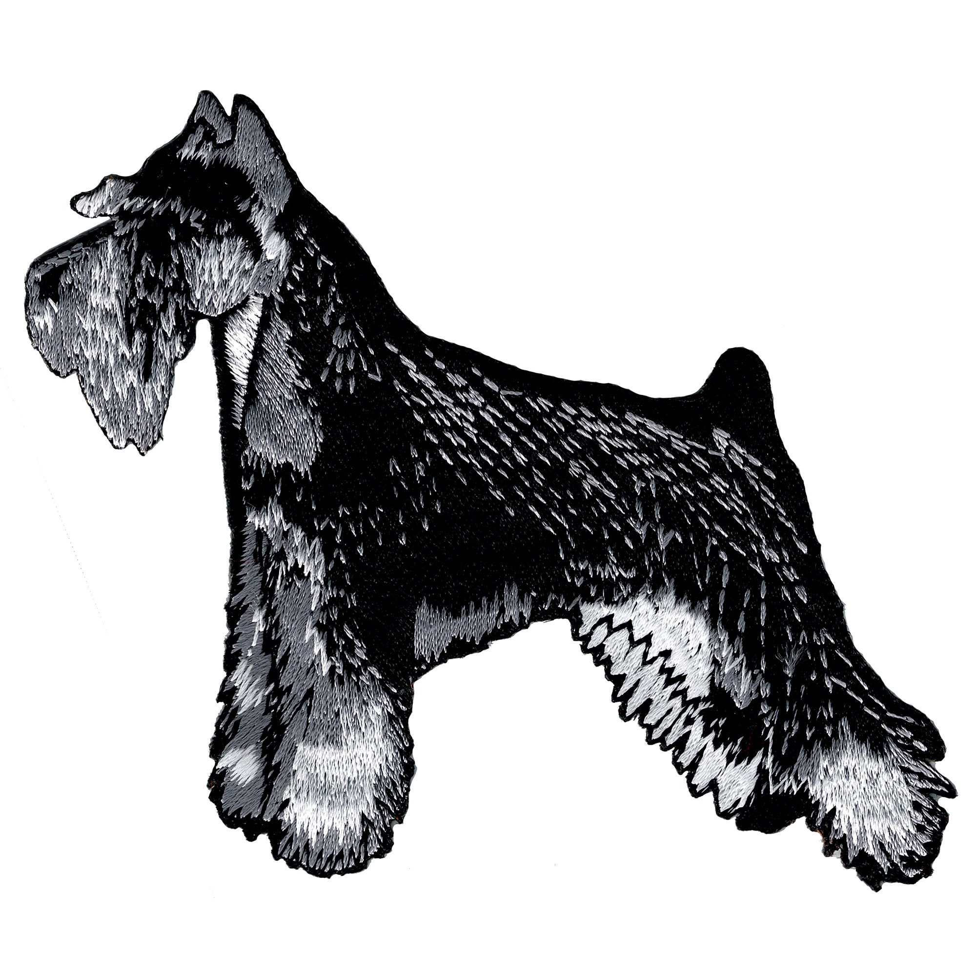 PARCHE PERRO SCHNAUZER Termoadhesivo bordado mini canino gigante ...
