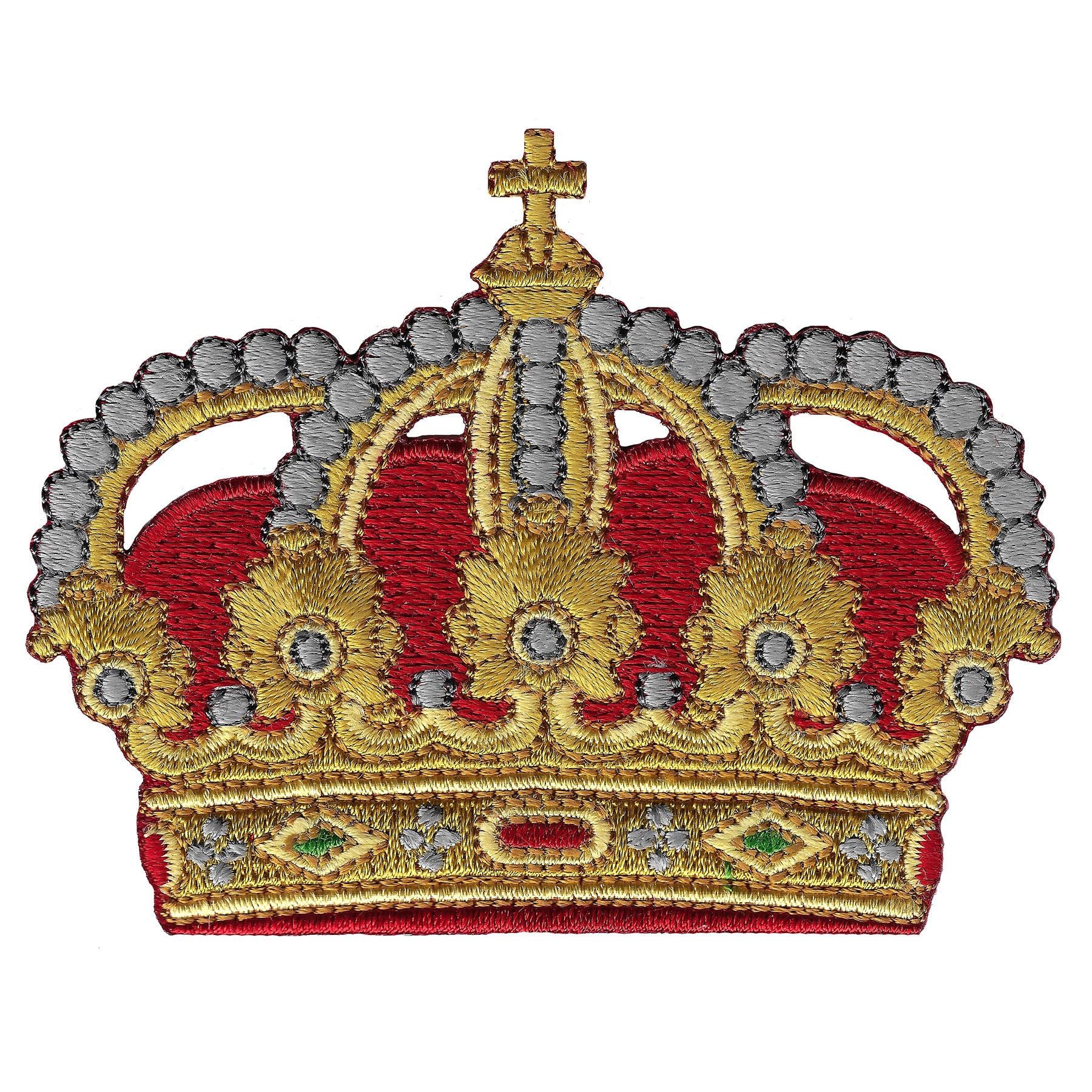 KING QUEEN CROWN Patch Iron-on Embroidered Funny Novelty Royalty ...