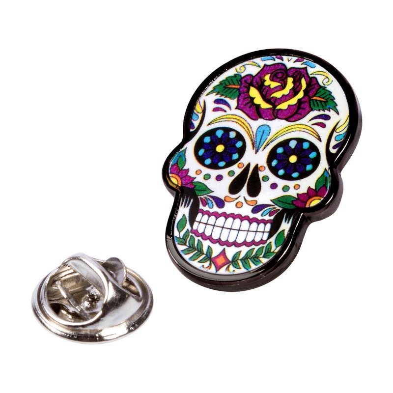 Sugar Skull Pin - Etsy