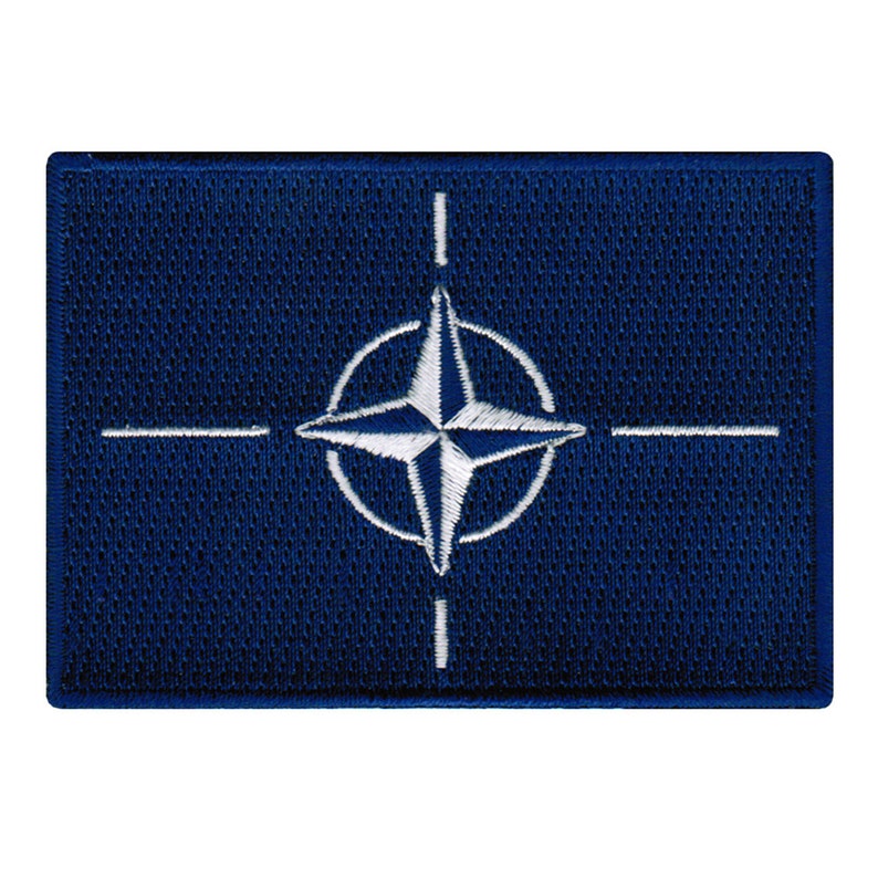 NATO MILITARY FLAG Patch Iron-on Embroidered Applique Europe - Etsy