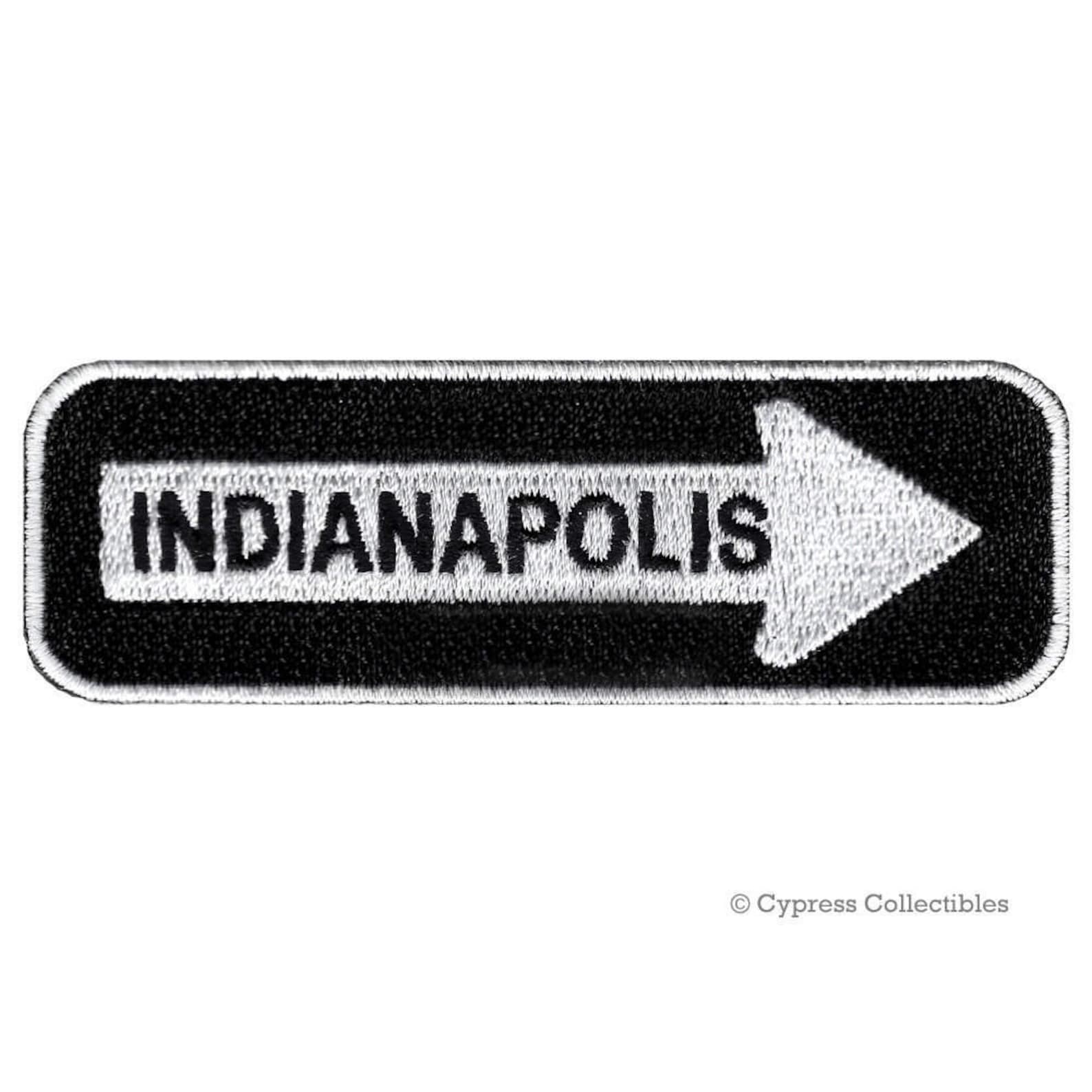INDIANAPOLIS ROAD SIGN Patch Embroidered Iron-on Applique One - Etsy