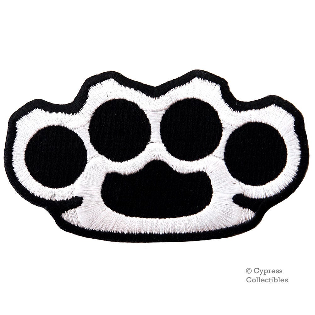 BRASS KNUCKLES PATCH iron-on embroidered enforcer biker emblem | Etsy