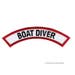 BOAT DIVER Certification Chevron PATCH Scuba Diving Experience Iron-on ...