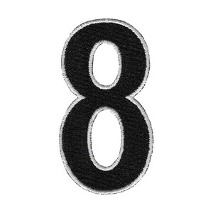 Black NUMBERS PATCH Iron-on Embroidered NUMERALS Applique - Etsy