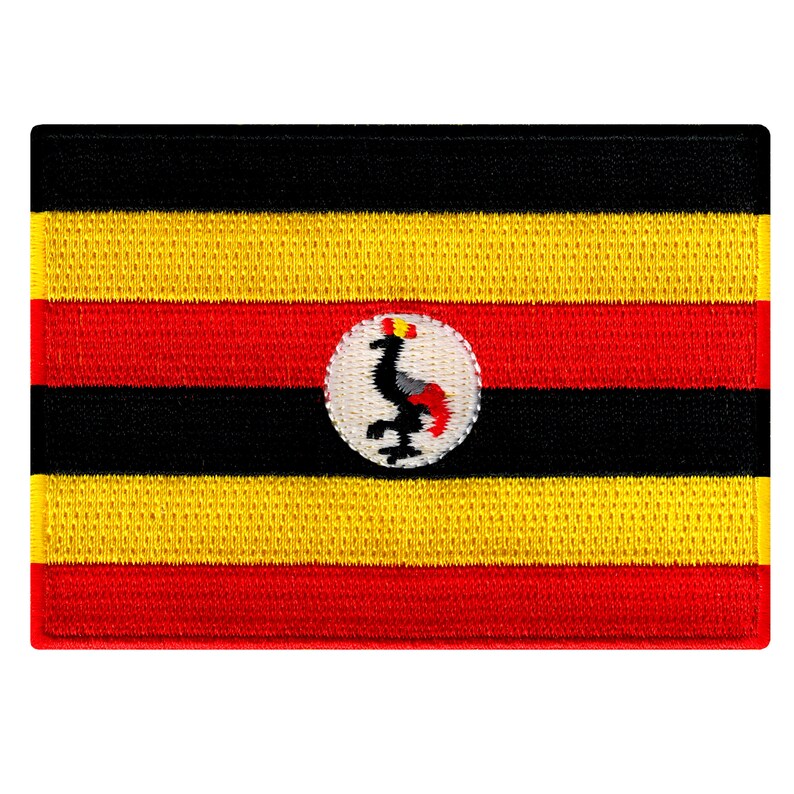 Uganda Flag Patch: Embroidered Iron-on Applique (3.5x2.5-inches) - Etsy