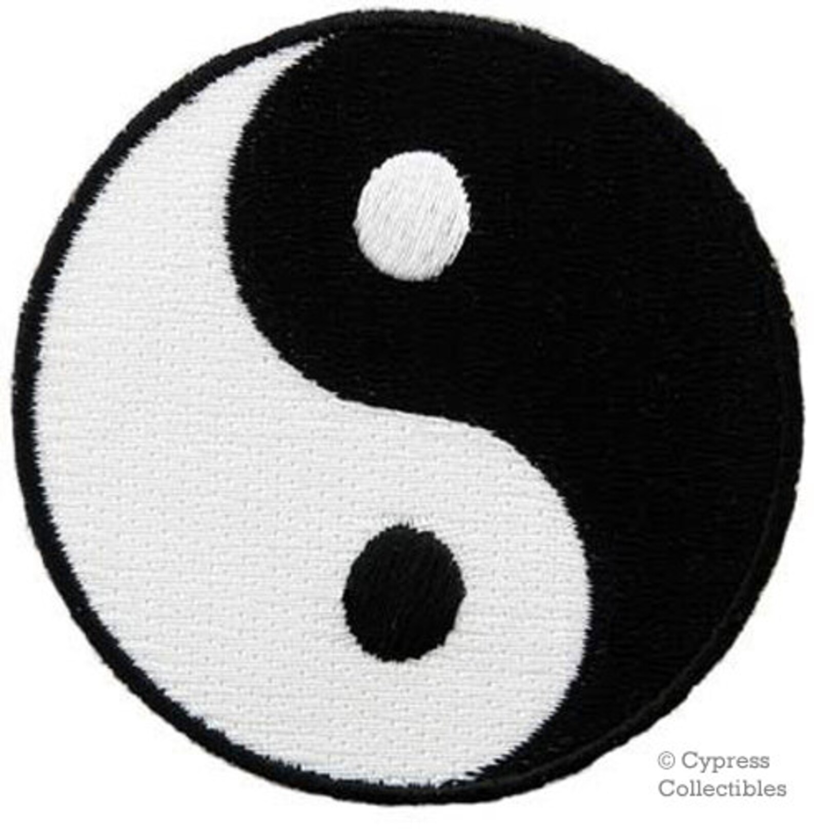 YIN YANG PATCH Iron-on Embroidered Emblem Martial Arts Karate Tai Chi ...