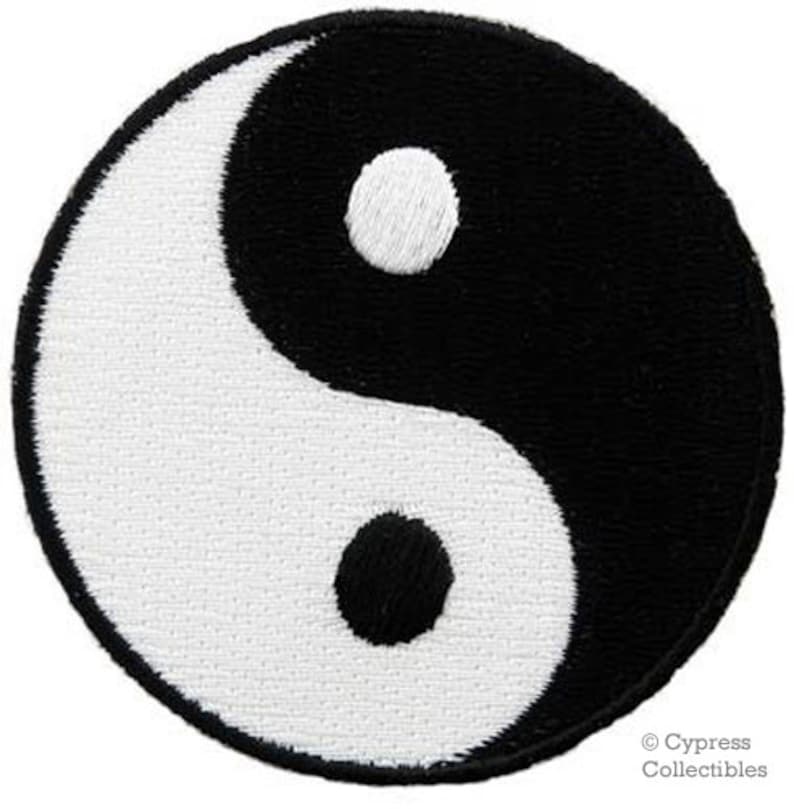 YIN YANG PATCH Iron-on Embroidered Emblem Martial Arts Karate Tai Chi ...