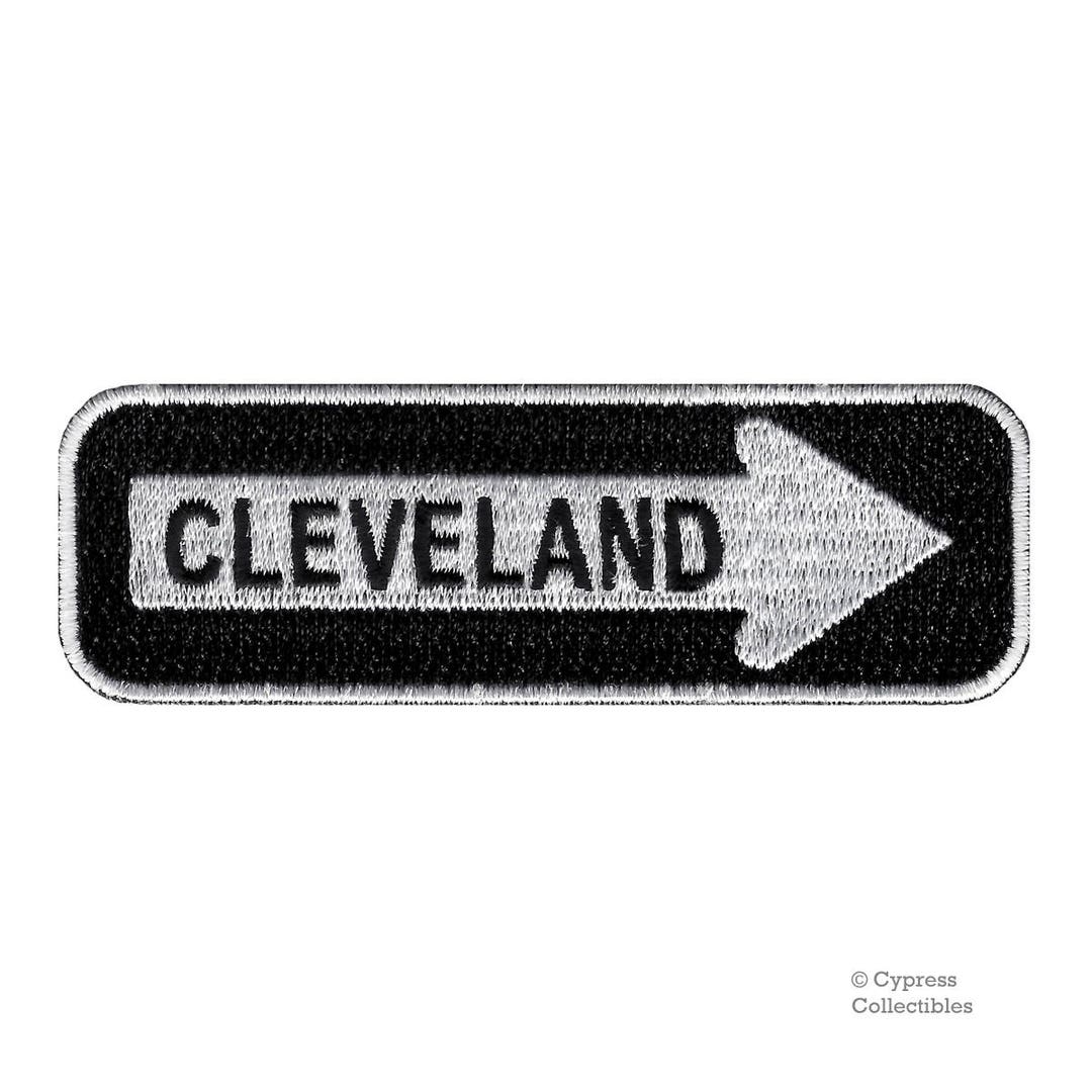 Cleveland Road Sign Patch: Embroidered One Way Highway Emblem - Etsy