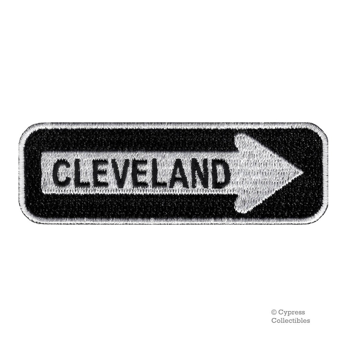 CLEVELAND ROAD SIGN Patch Embroidered Iron-on Applique One Way - Etsy