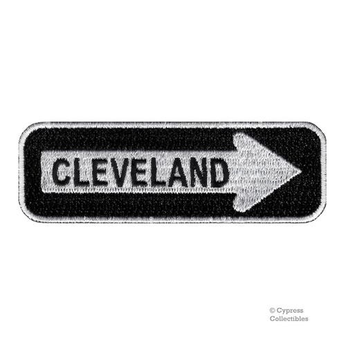 CLEVELAND ROAD SIGN Patch Embroidered Iron-on Applique One Way - Etsy