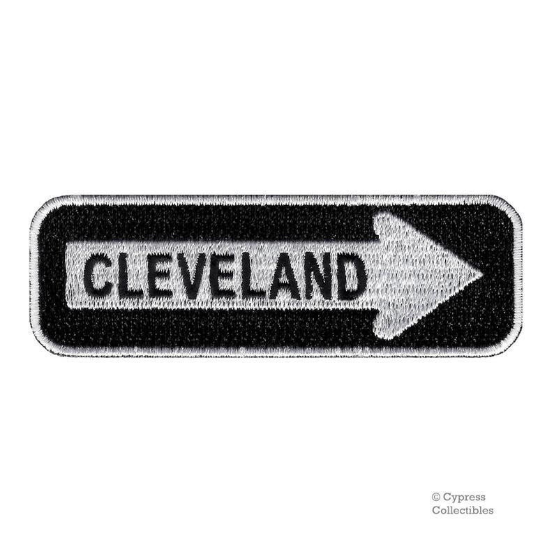 CLEVELAND ROAD SIGN Patch Embroidered Iron-on Applique One Way - Etsy