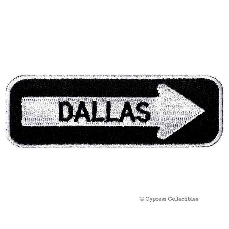 DALLAS ROAD SIGN Patch Embroidered Iron-on Applique One Way - Etsy