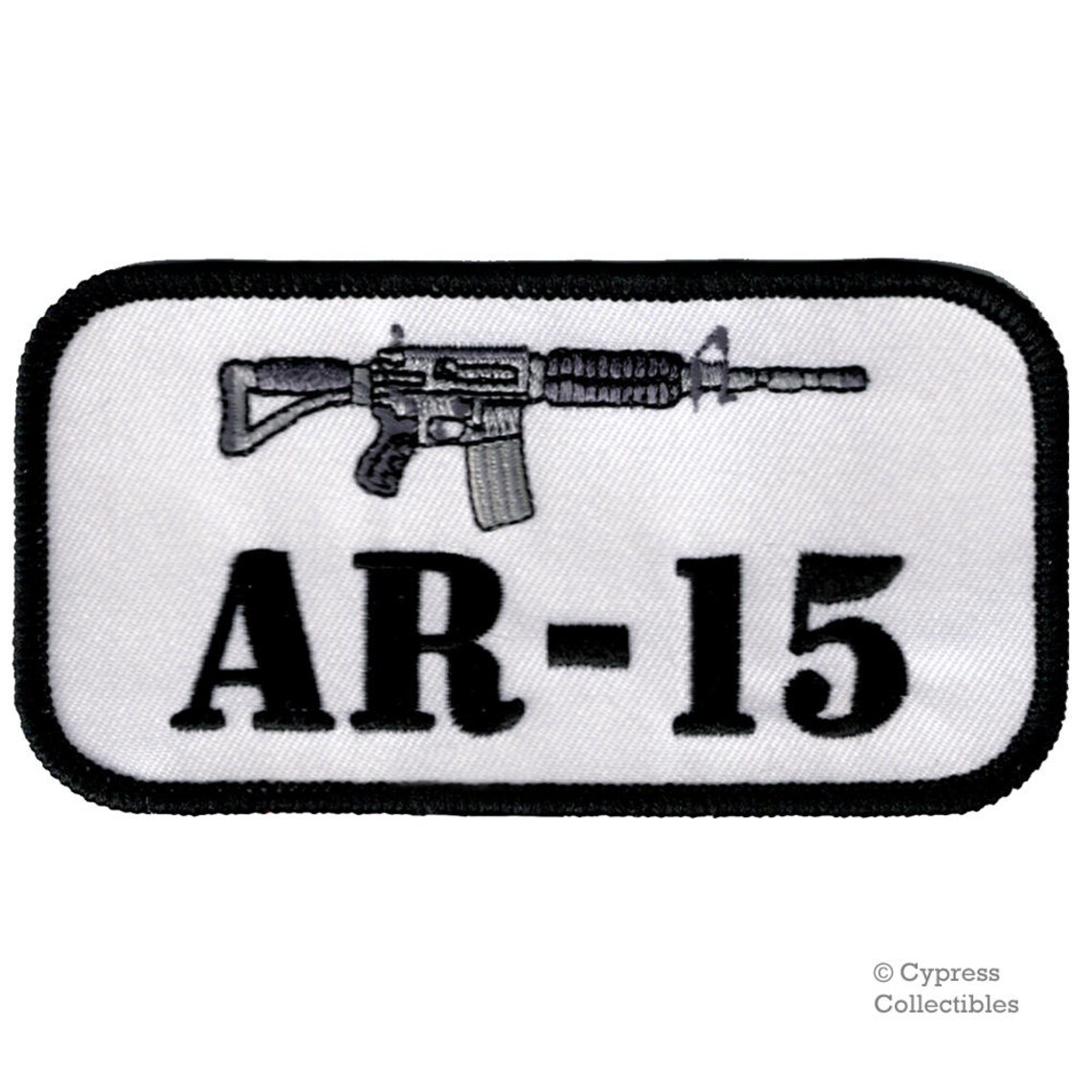 AR15 RIFLE GUN Patch Iron-on Embroidered 2nd Second Amendment Rights ...