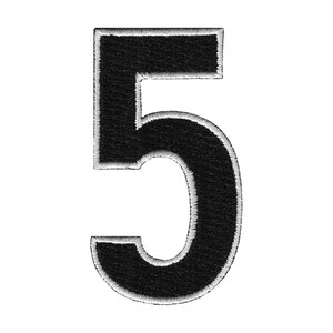 Black NUMBERS PATCH Iron-on Embroidered NUMERALS Applique - Etsy
