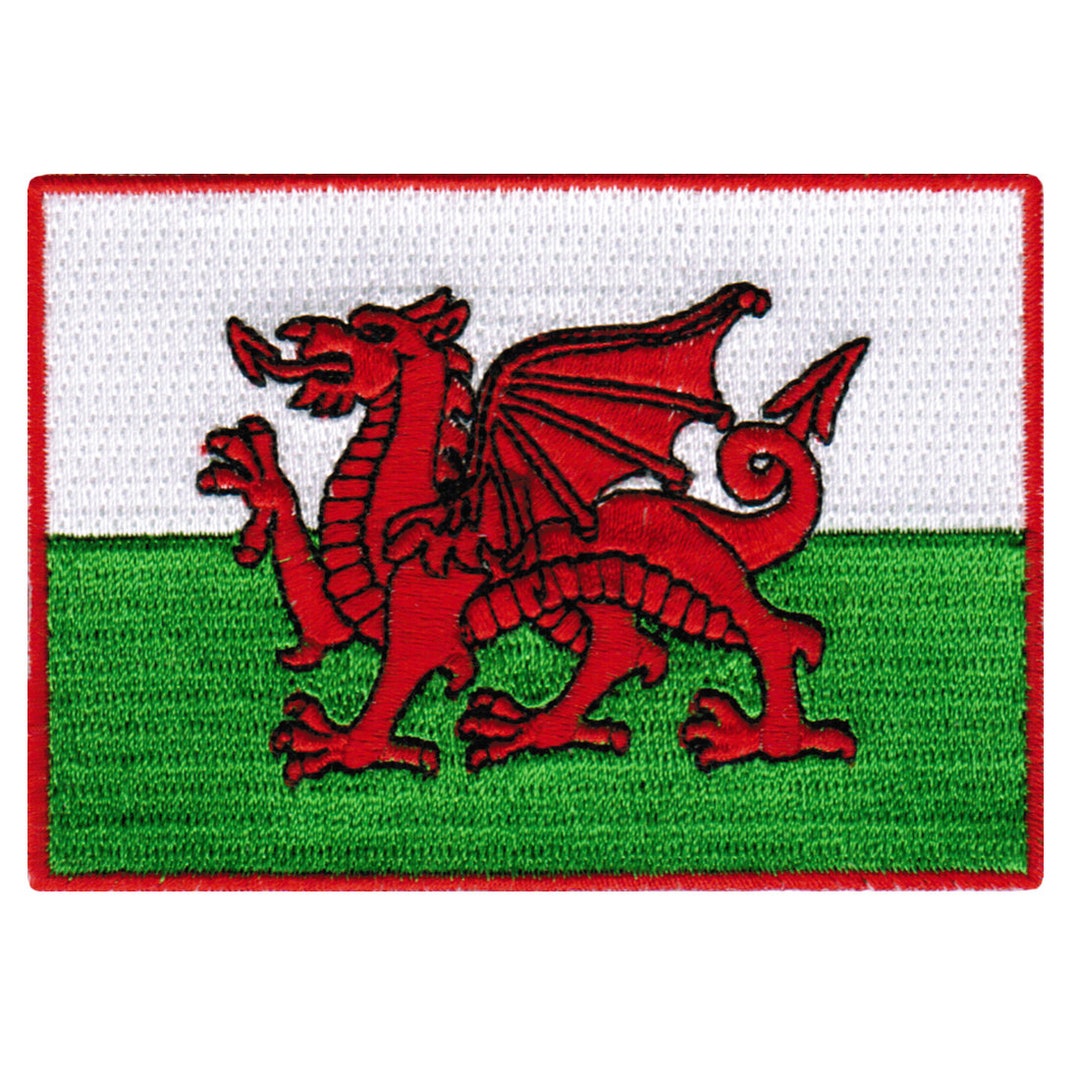 WALES CYMRU FLAG Patch Iron-on Embroidered Applique Top Quality - Etsy