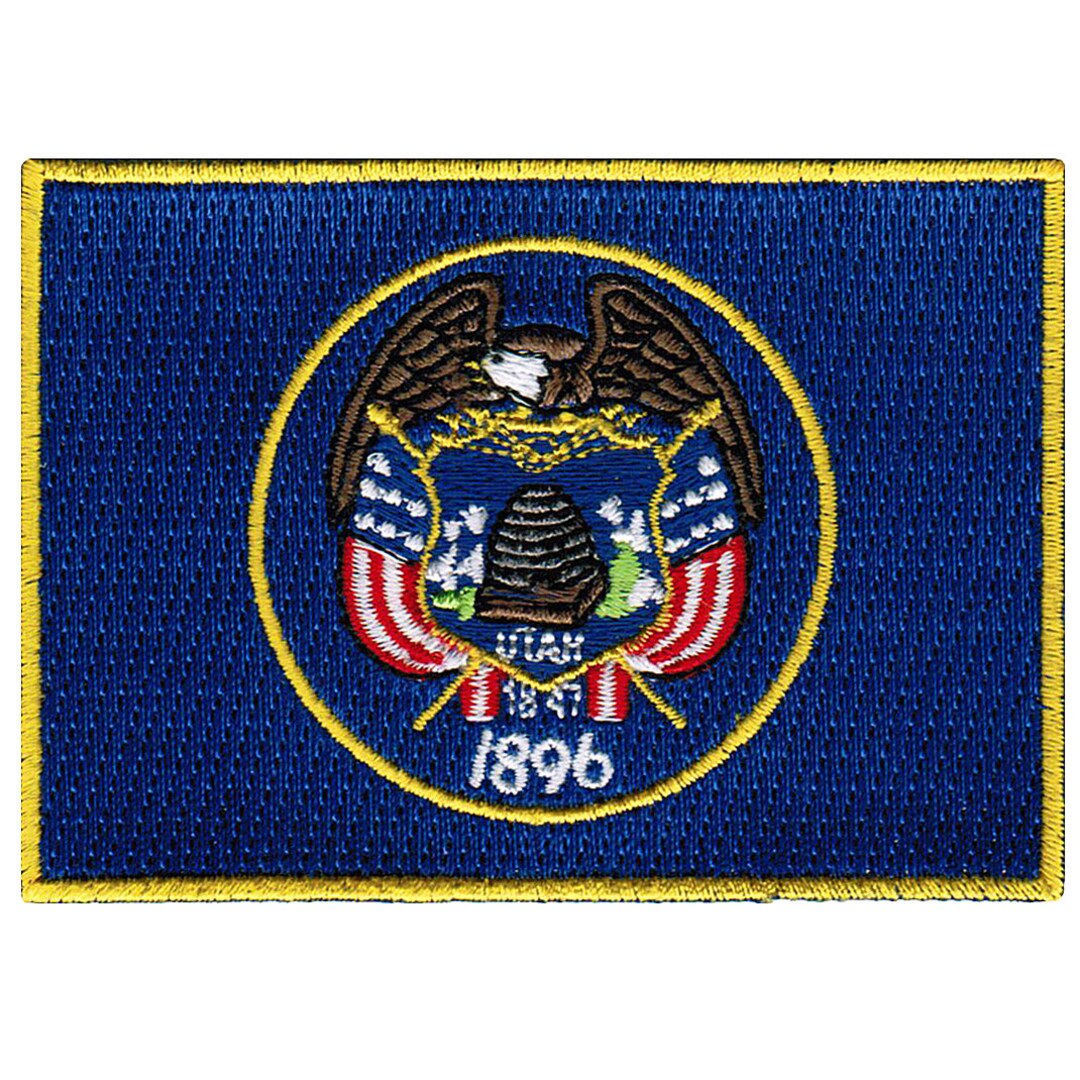UTAH STATE Flag PATCH Iron-on Embroidered Applique Top Quality - Etsy