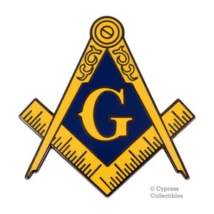 MASONIC LAPEL PIN Hard Enamel Freemason Mason Square Compass Symbol ...