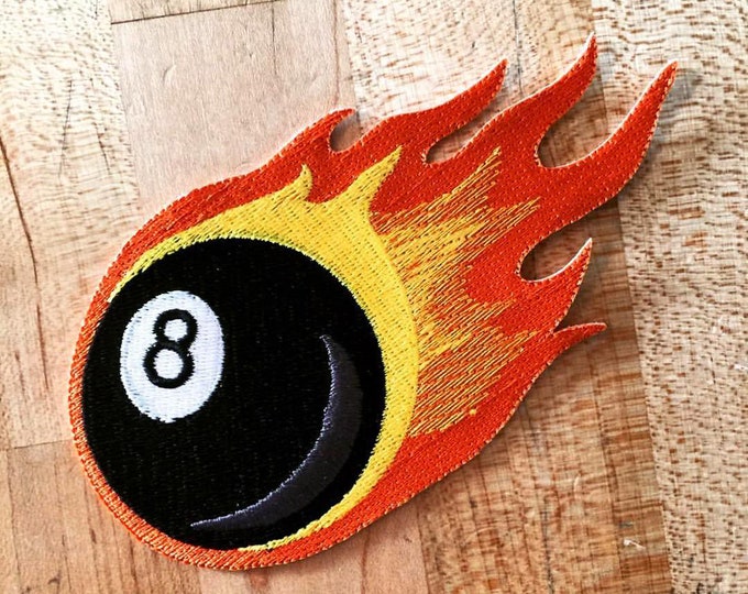 Black Billiard 8 Ball Pool Game Iron on Patch - Etsy