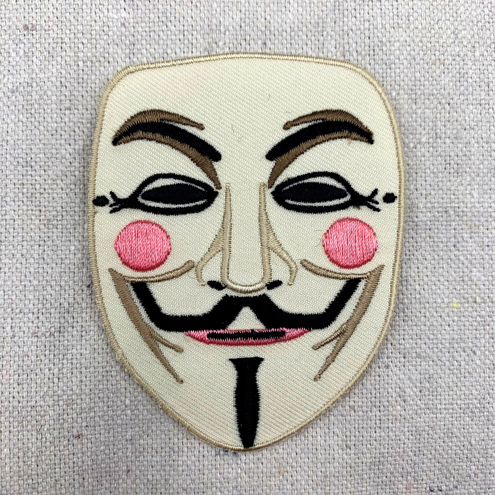 ANONYMOUS HACKER PATCH Iron-on Embroidered V for Vendetta Guy - Etsy