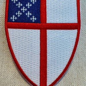 EPISCOPAL SHIELD PATCH Iron-on Embroidered Episcopalian Church Applique ...