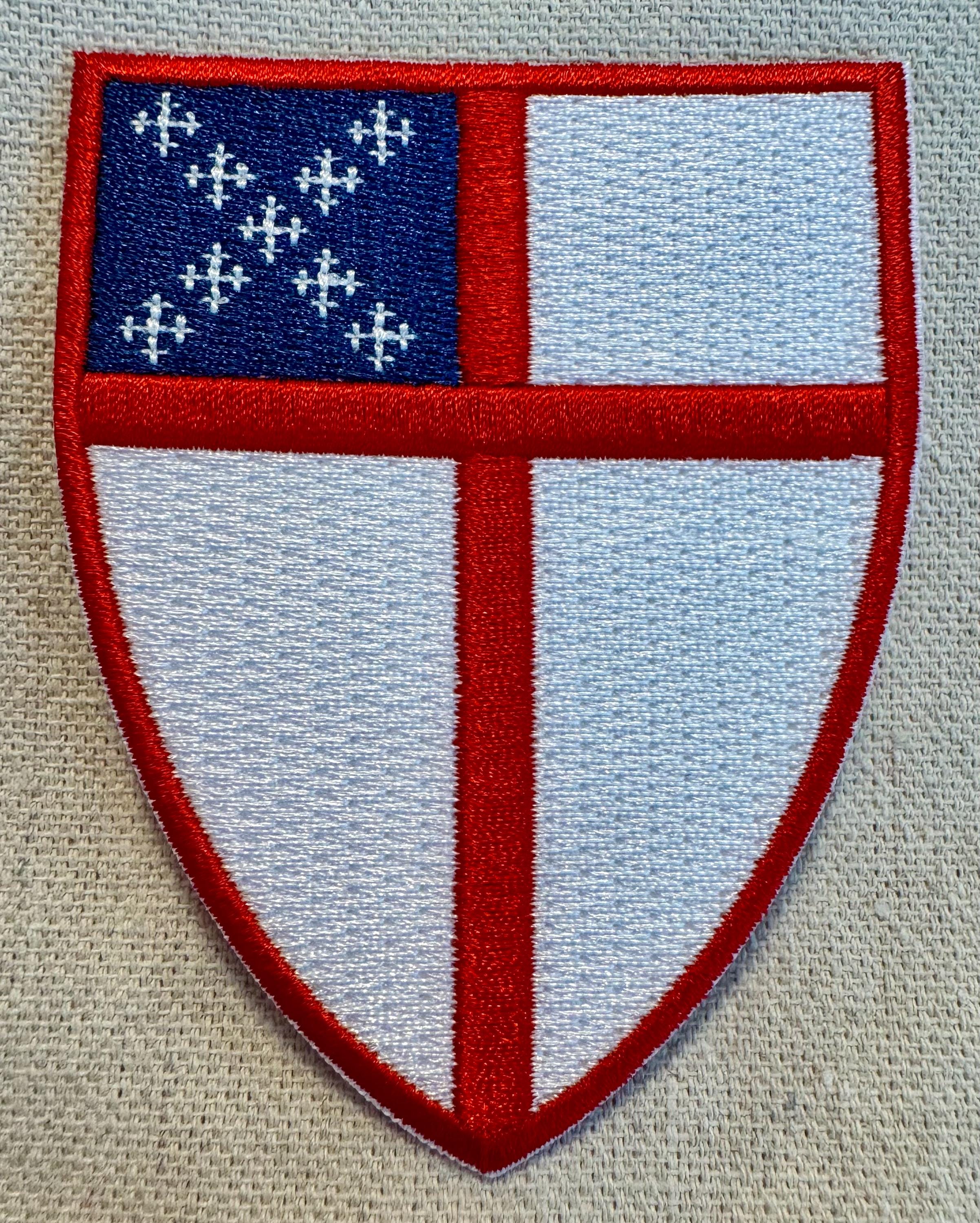 EPISCOPAL SHIELD PATCH Iron-on Embroidered Episcopalian Church Applique ...