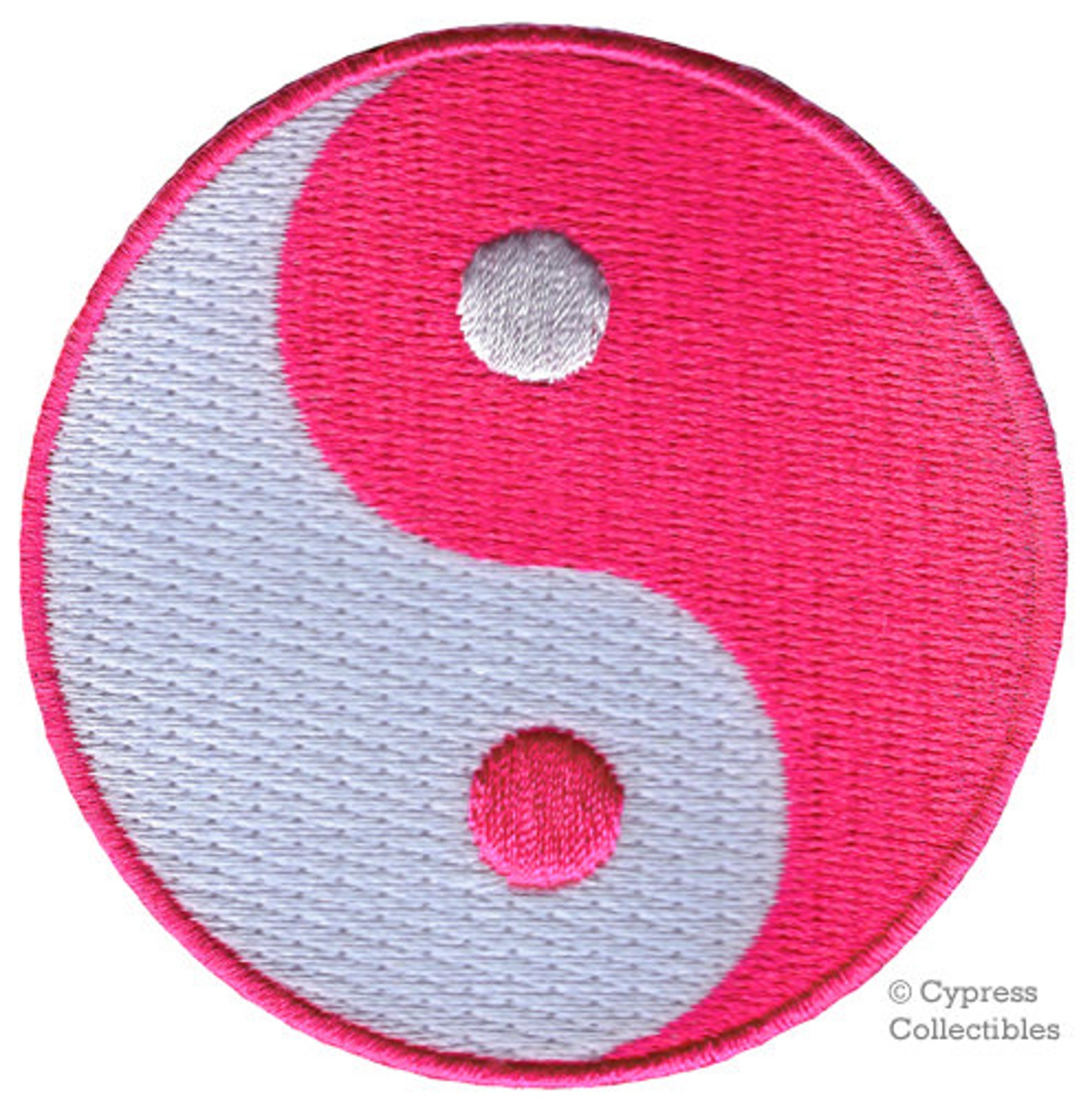 Pink YIN YANG PATCH Iron-on Embroidered Emblem Martial Arts - Etsy