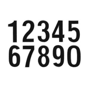 Black NUMBERS PATCH Iron-on Embroidered NUMERALS Applique - Etsy