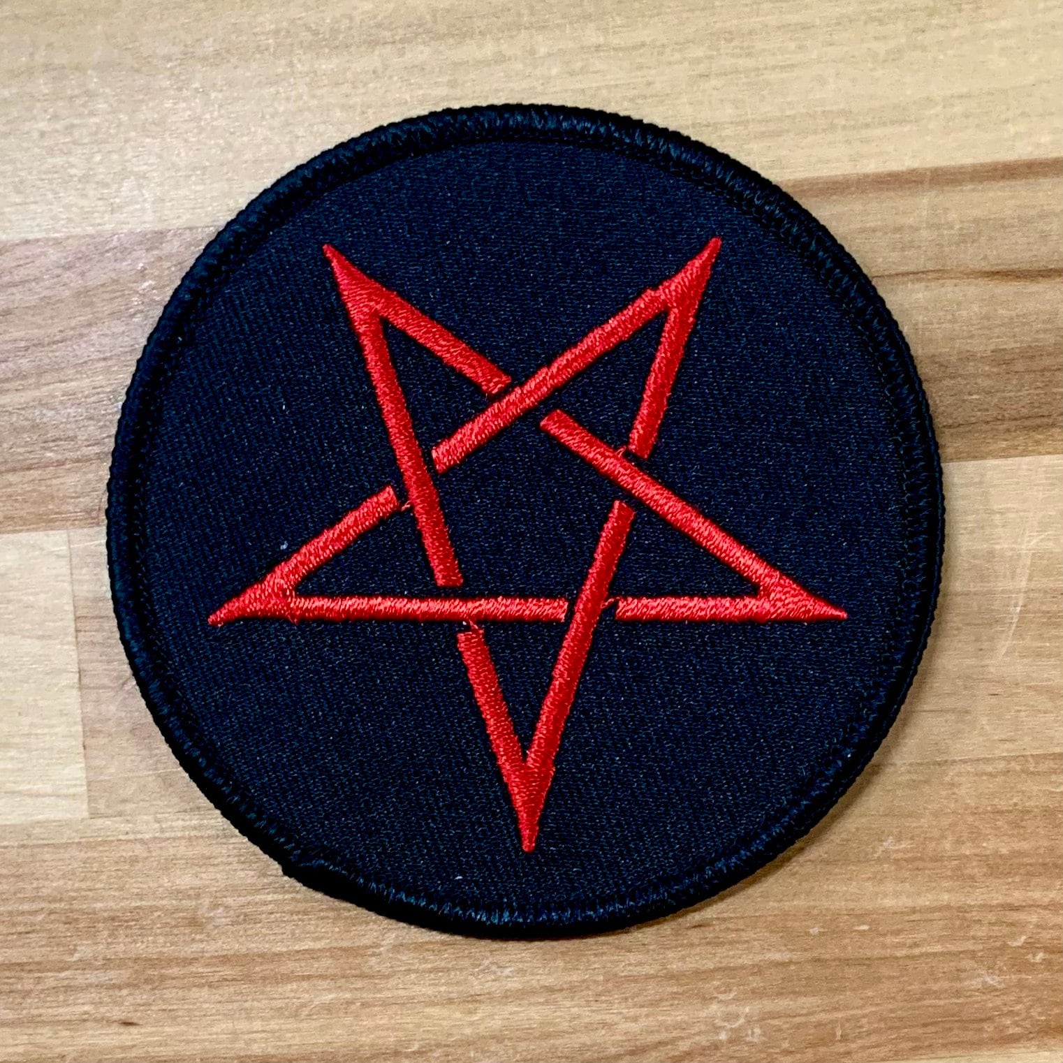 PENTAGRAM PATCH Iron-on Embroidered PENTACLE Red Devil 666 - Etsy