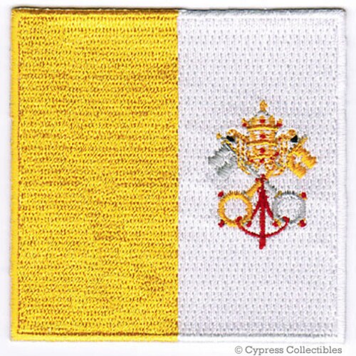 POPE FRANCIS FLAG Patch Vatican Emblem Iron-on Embroidered - Etsy
