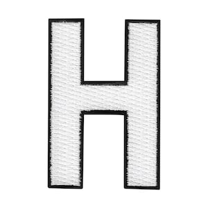 White ALPHABET LETTERS PATCH Embroidered Iron-on Applique Spell ...
