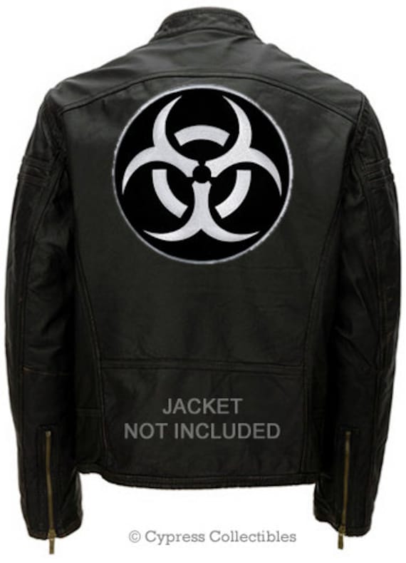 Large BIOHAZARD SYMBOL PATCH Iron-on Embroidered Zombie - Etsy