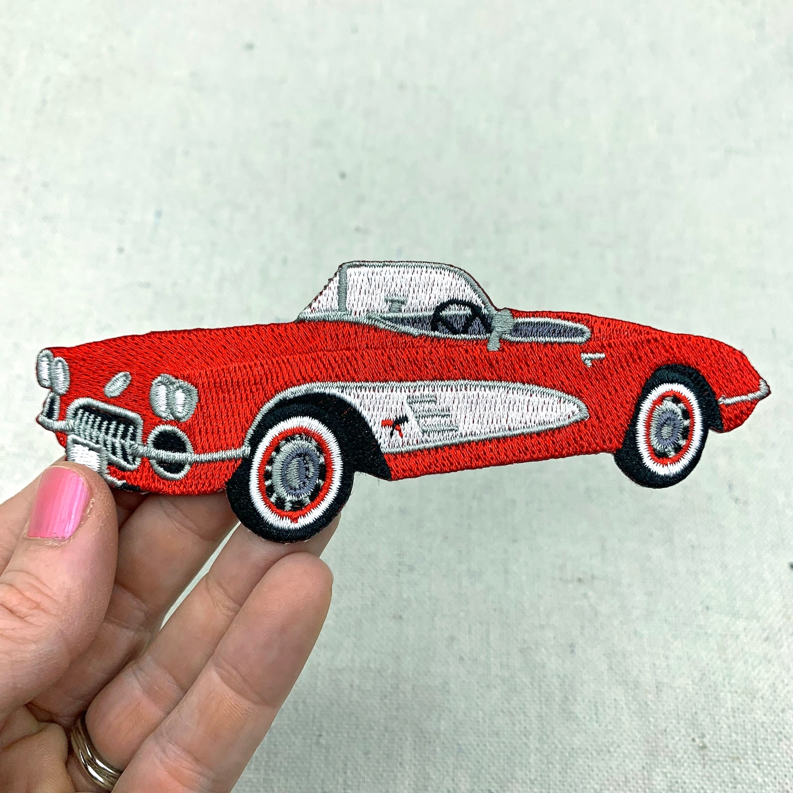 Red CAR CONVERTIBLE PATCH Iron-on Embroidered Applique - Etsy