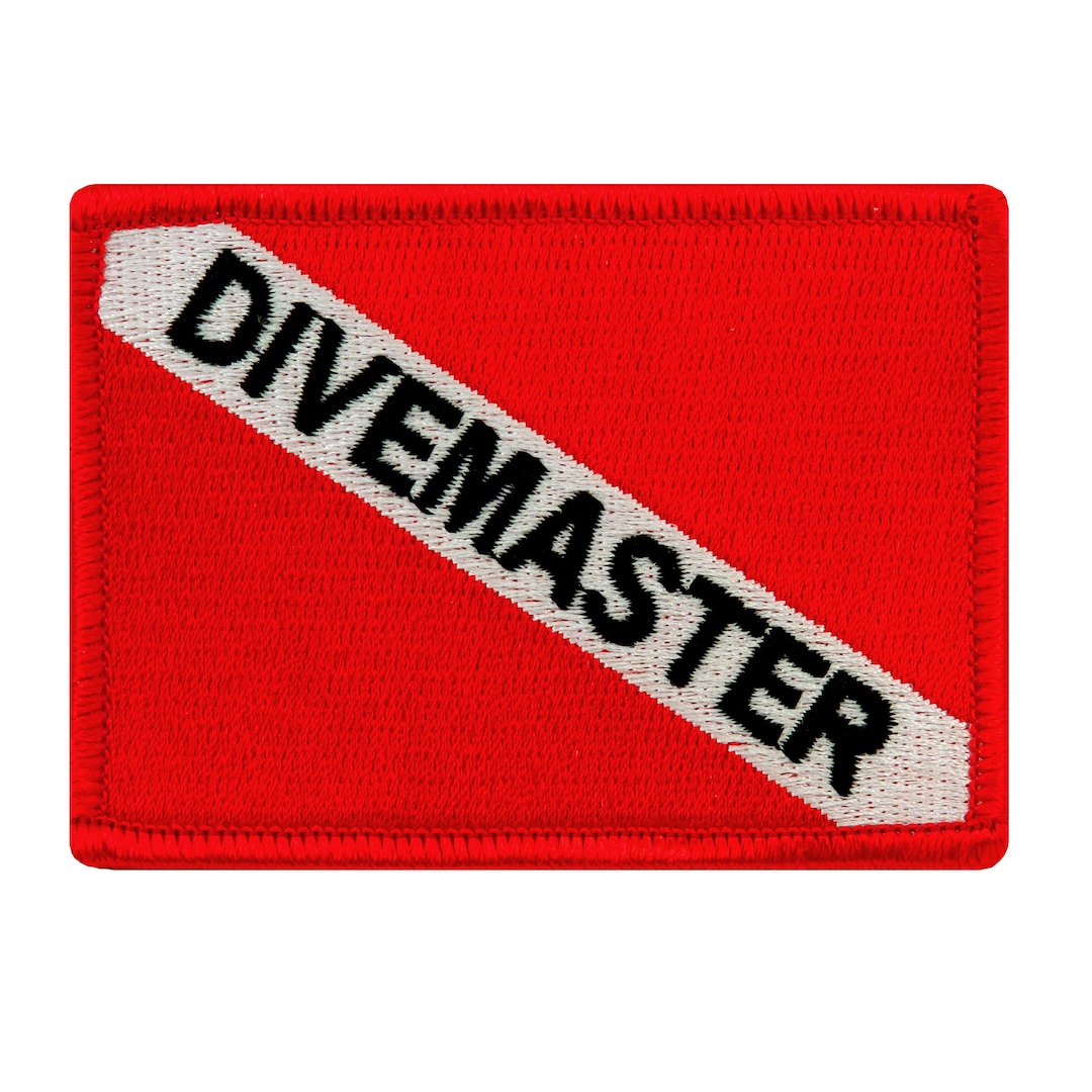 DIVEMASTER DIVER DOWN Flag Patch Scuba Diving Embroidered Iron-on Applique Emblem - Etsy