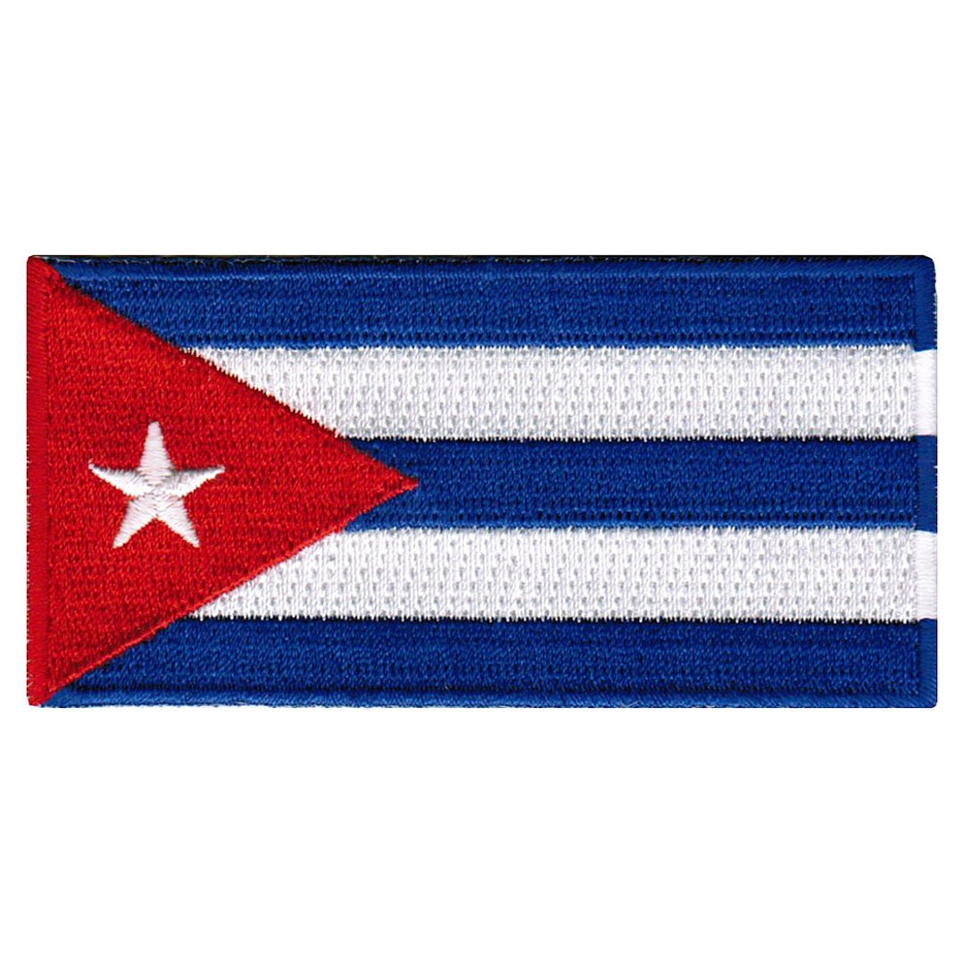 Cuba Flag Patch: Embroidered Iron-on Applique (3.5x1.75-inches) - Etsy