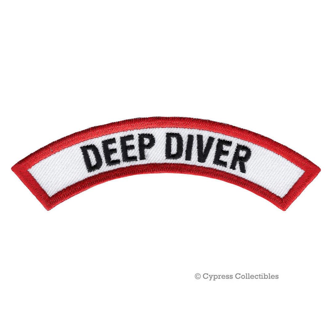 DEEP DIVER Certification Chevron PATCH Scuba Diving Experience Iron-on ...