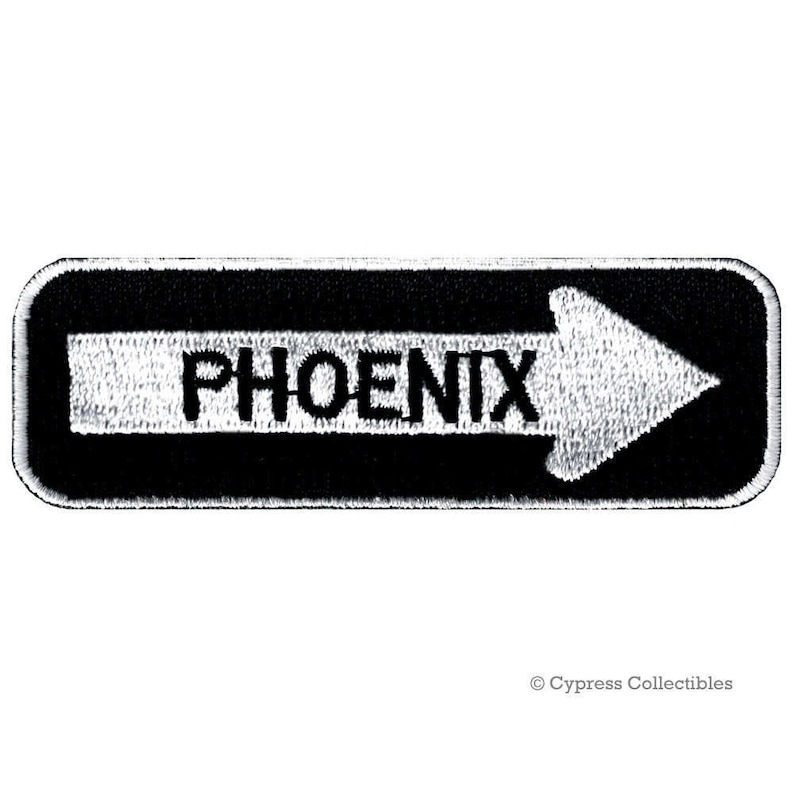 PHOENIX ROAD SIGN Patch Embroidered Iron-on Applique One Way - Etsy
