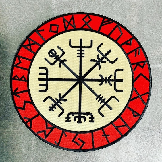 LARGE ICELANDIC COMPASS Patch Iron-on Embroidered Norway | Etsy