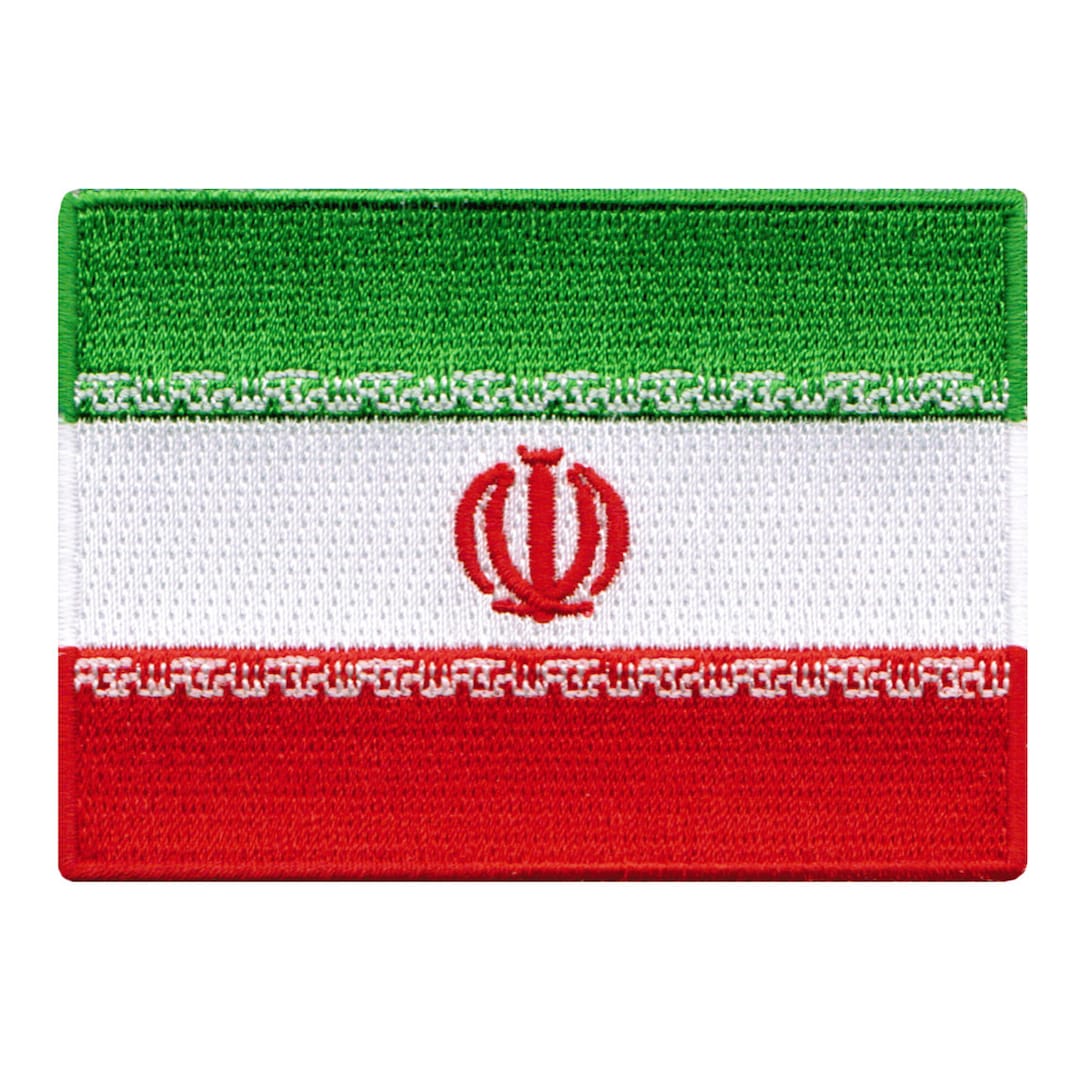 Iran Flag Patch: Embroidered Iron-on Applique (3.5x2.5-inches) - Etsy