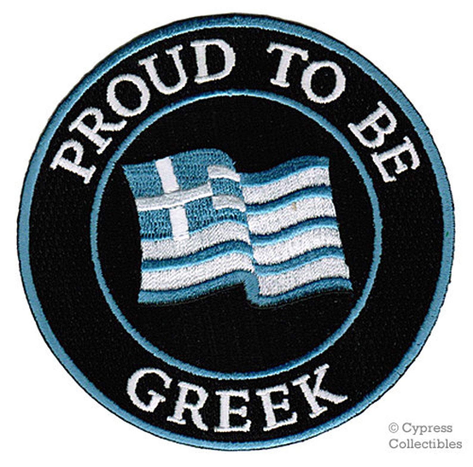 PROUD to Be GREEK Patch Embroidered Iron-on Applique Greece - Etsy